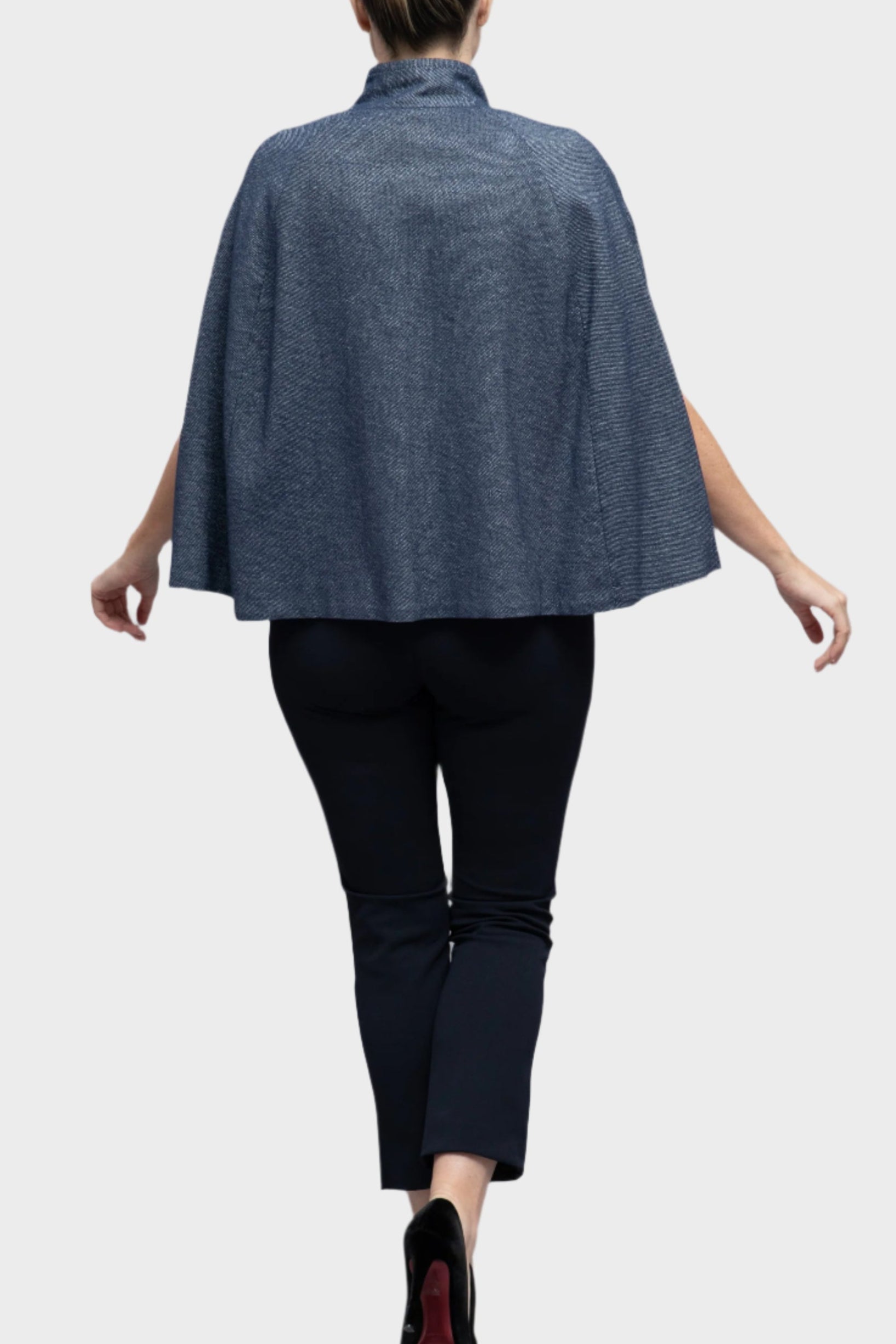 The Camilla Denim Cape designed by Marta Scarampi I Made in Italy